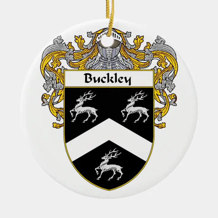 Buckley Coat of Arms/Family Crest Ceramic Ornament | Zazzle