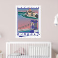 Budapest Chain Bridge, Vintage poster | Zazzle
