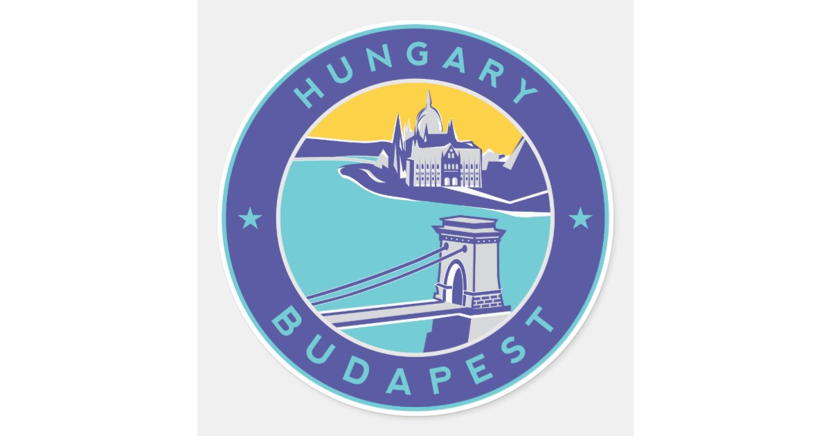 Budapest Classic Round Sticker | Zazzle