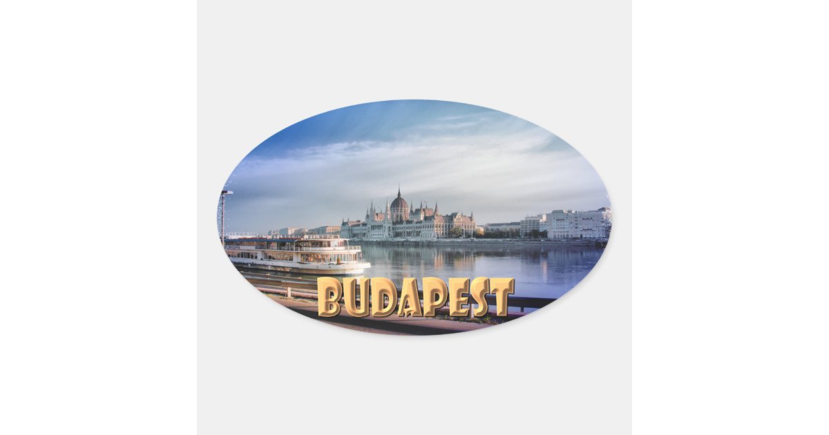Budapest Oval Sticker | Zazzle
