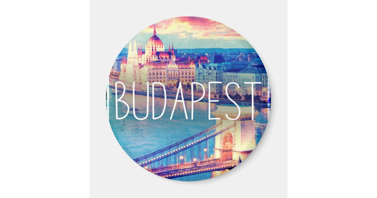 Budapest, vintage poster magnet | Zazzle