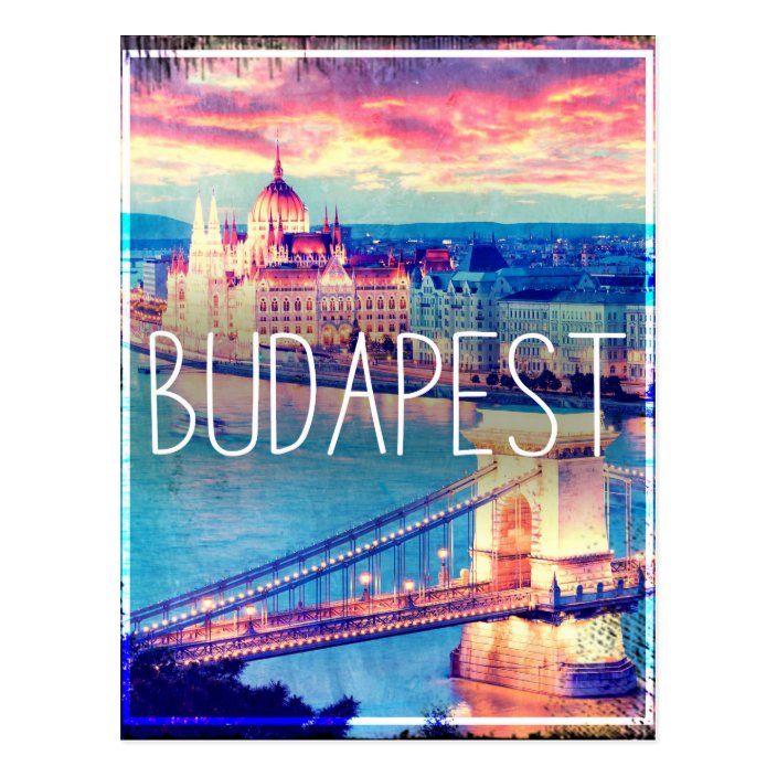 Budapest, vintage poster postcard | Zazzle.com