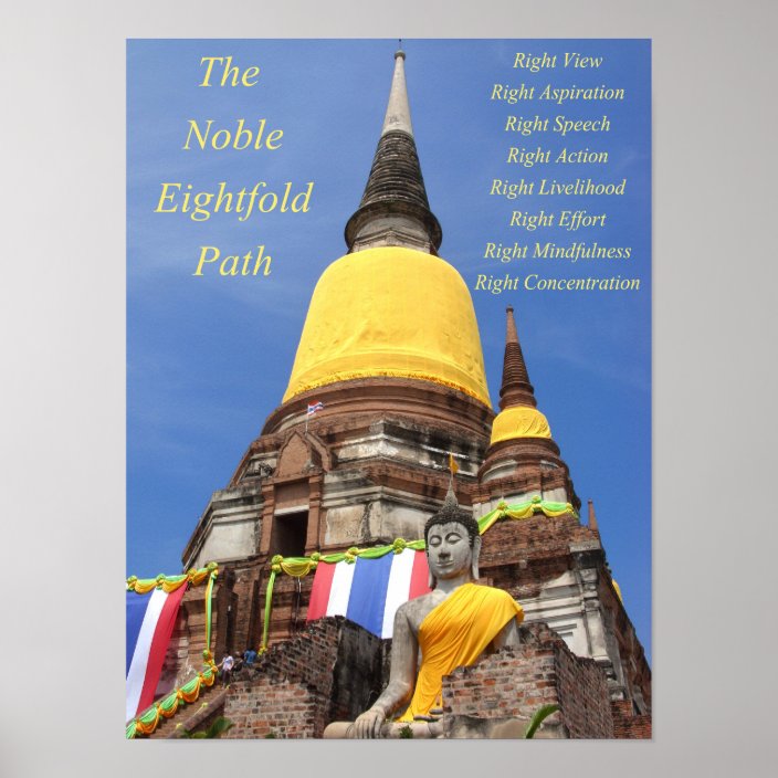 Buddha and the Noble Eightfold Path Poster | Zazzle.com