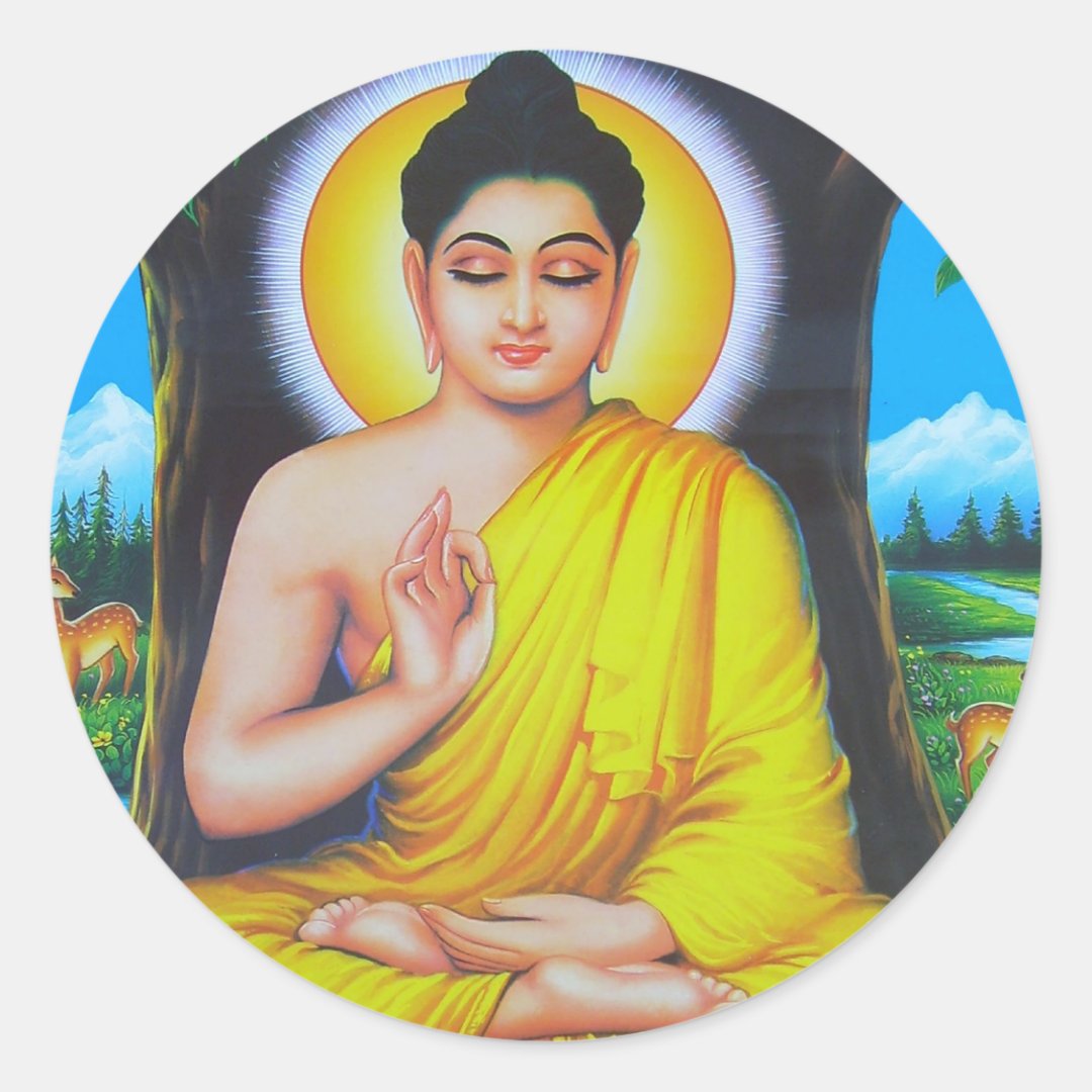 Buddha Classic Round Sticker | Zazzle