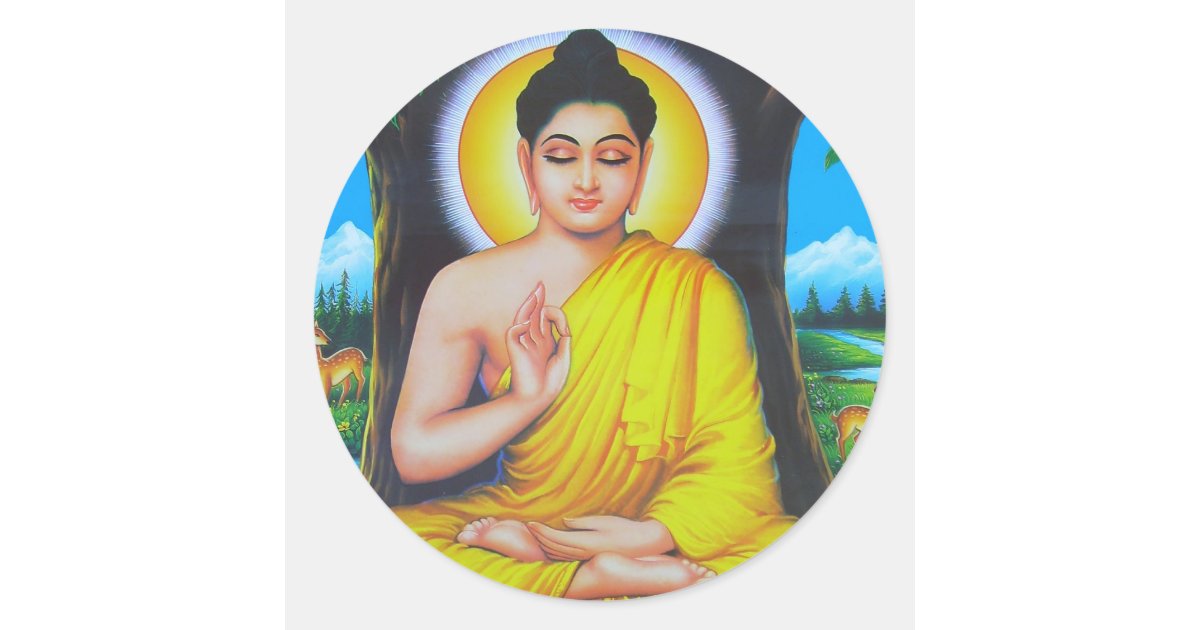 Buddha Classic Round Sticker | Zazzle