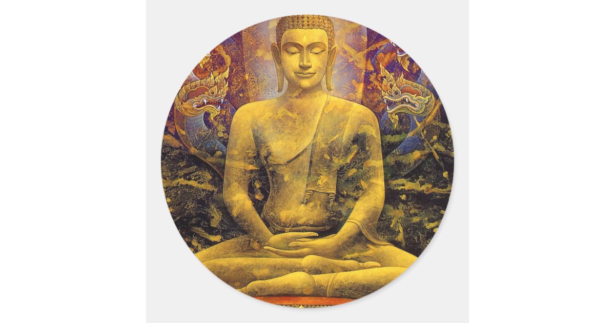Buddha Classic Round Sticker | Zazzle