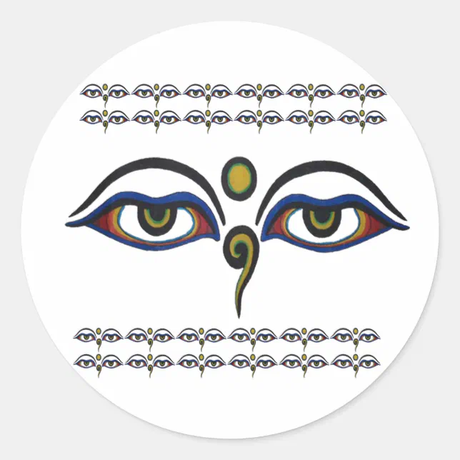 Buddha Eyes Sticker | Zazzle