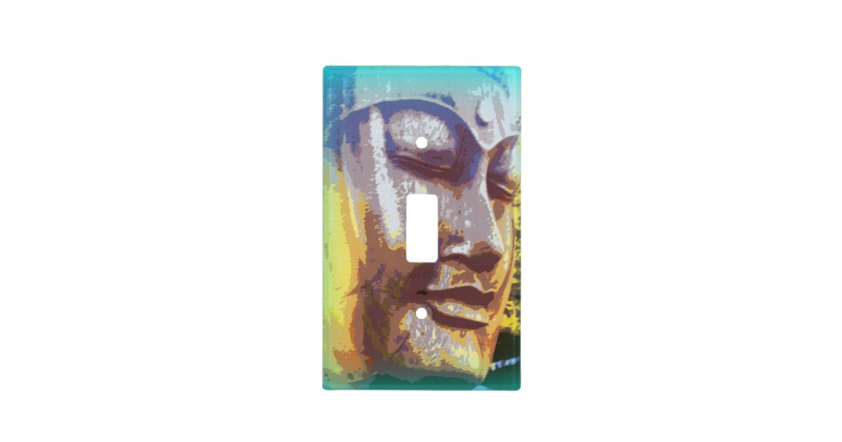buddha face closeup light switch cover | Zazzle