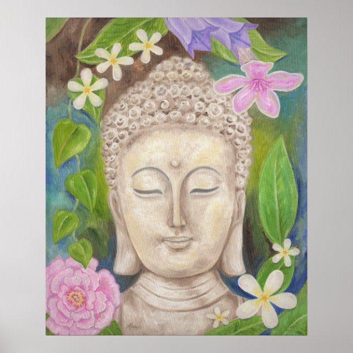 Buddha Flower art print | Zazzle.com