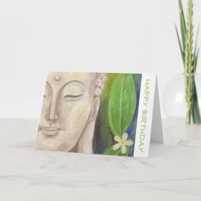 Buddha Flower birthday card | Zazzle