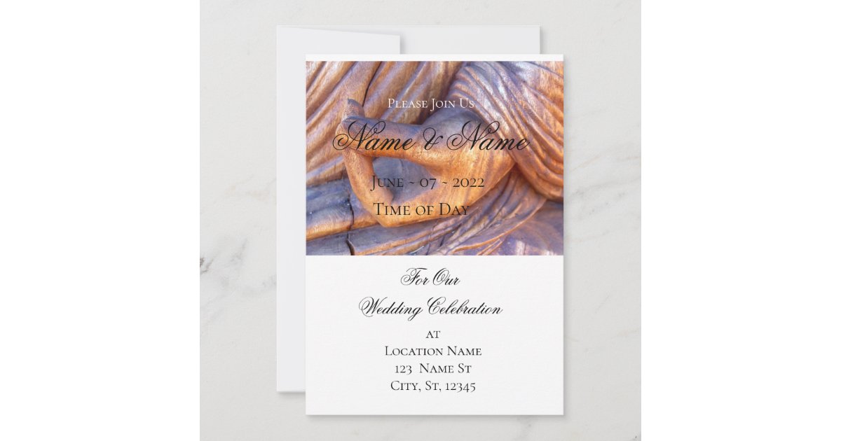 Buddha Hand Mudra Thunder_Cove Invitation | Zazzle