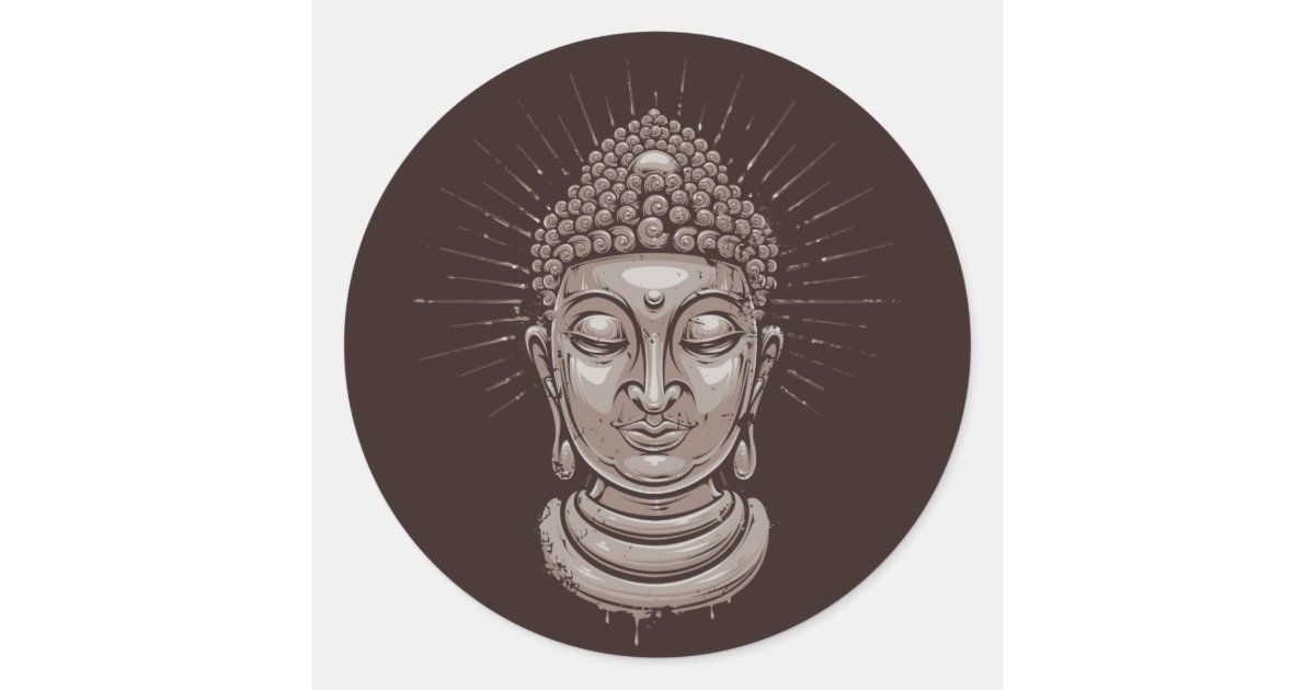 Buddha Illustration stickers | Zazzle