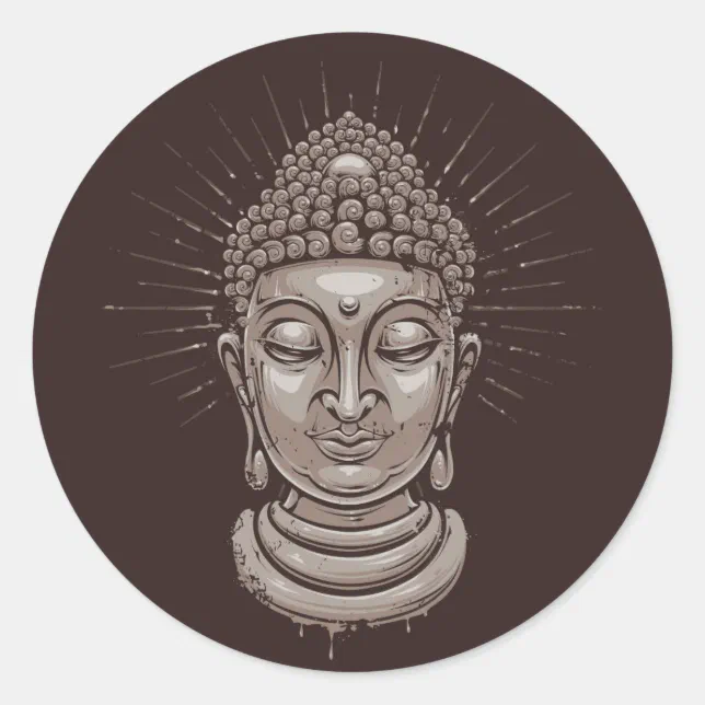 Buddha Illustration stickers | Zazzle