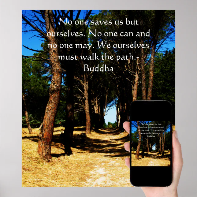 Buddha inspirational path QUOTE poster | Zazzle