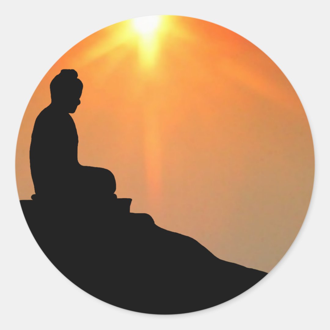 Buddha Meditating Classic Round Sticker | Zazzle