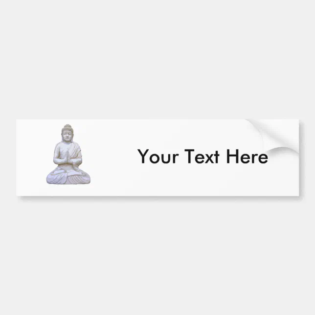 Buddha Sitting ~ Buddhist Buddhism Bumper Sticker | Zazzle