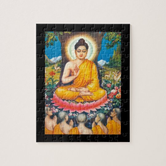 buddha sitting under the tree of inspiration jigsaw puzzle | Zazzle.com