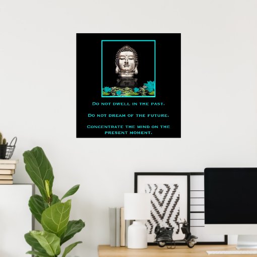 Buddha with Inspirational Quote on Concentration Poster | Zazzle
