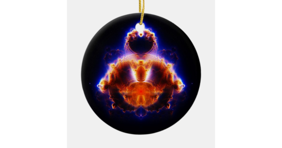 Buddhabrot Map Mandelbrot Set Gautama Buddha Ceramic Ornament | Zazzle