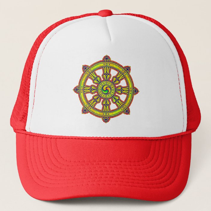 Buddhist Dharma Chakra Trucker Hat | Zazzle.com
