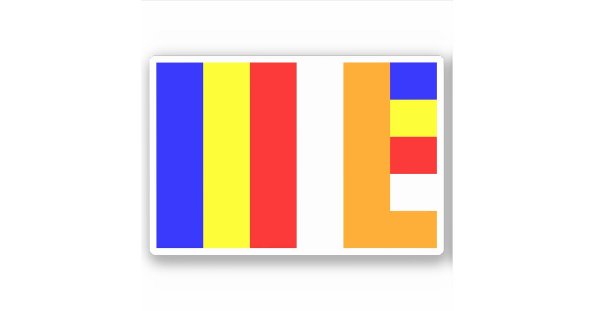 Buddhist Flag Sticker | Zazzle