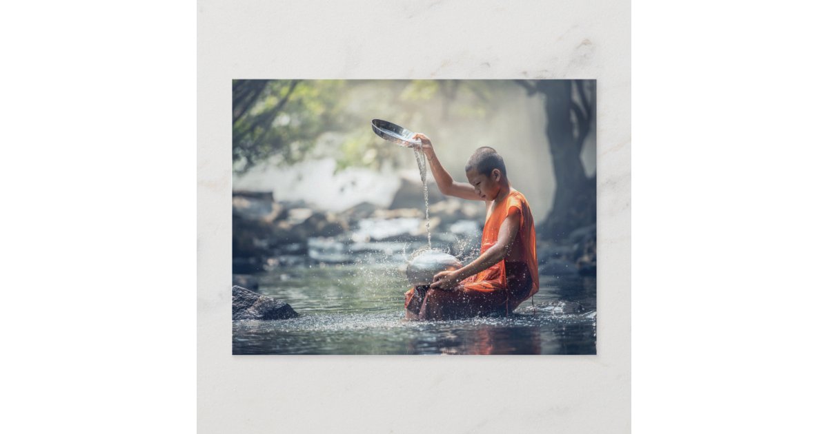 Buddhist Monk Washing Implements Postcard | Zazzle