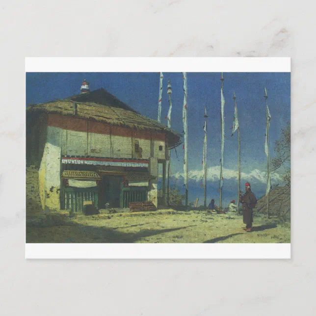 Buddhist temple in Darjeeling. Sikkim by Vasily Ve Postcard | Zazzle