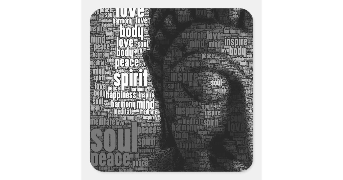 Buddhist Words of Wisdom Square Sticker | Zazzle