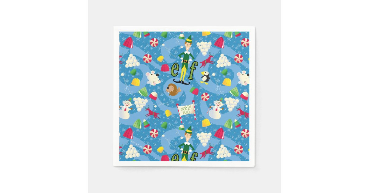 Buddy the Elf Cartoon Pattern Napkins | Zazzle