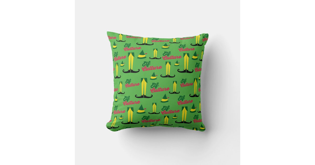 Buddy the Elf | Elf Culture Pattern Throw Pillow | Zazzle