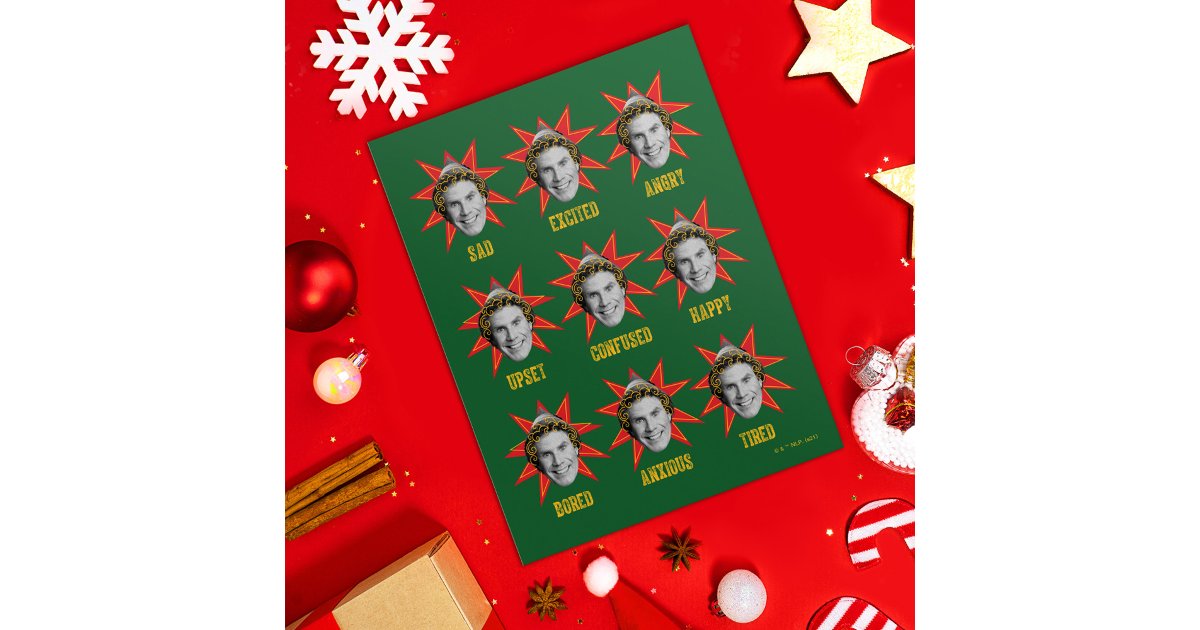 Buddy the Elf | Emotions Postcard | Zazzle