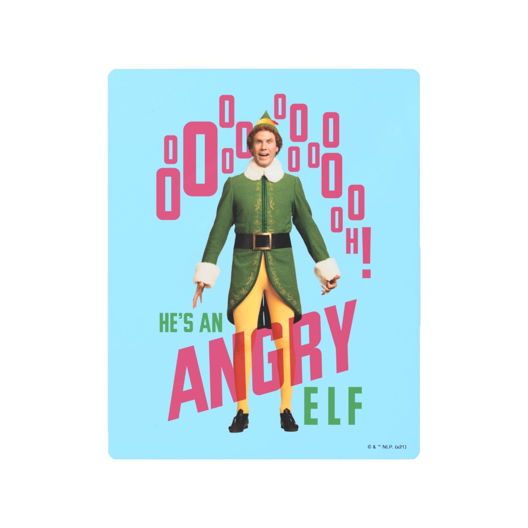 Buddy the Elf | He's an Angry Elf Metal Print | Zazzle