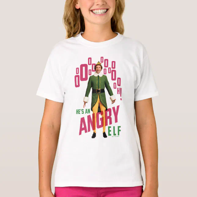 Buddy the Elf | He's an Angry Elf T-Shirt | Zazzle