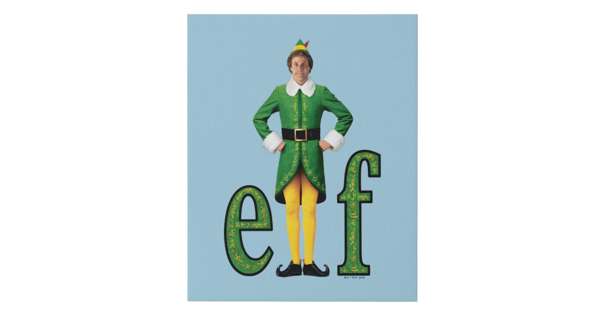 Buddy the Elf Movie Logo Faux Canvas Print | Zazzle