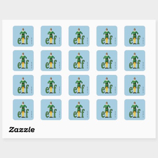 Buddy the Elf Movie Logo Square Sticker | Zazzle