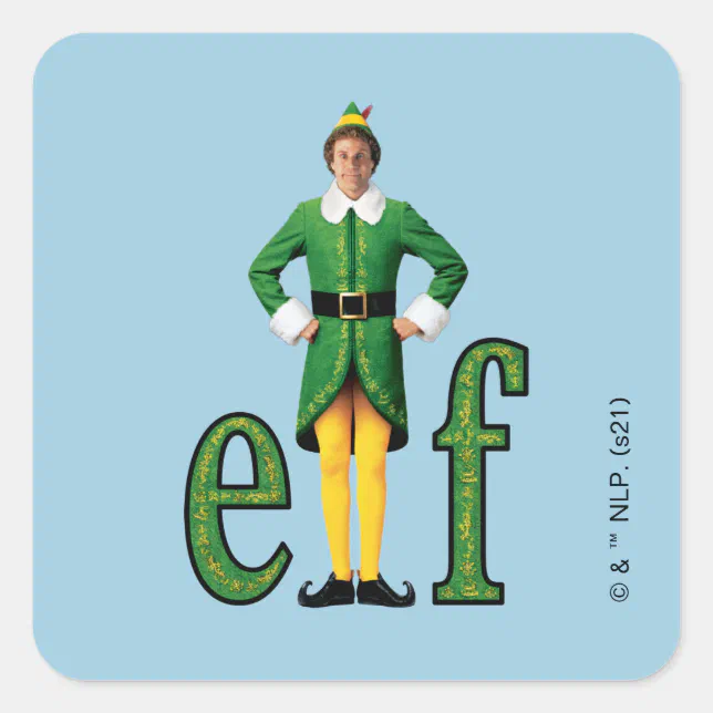 Buddy the Elf Movie Logo Square Sticker | Zazzle