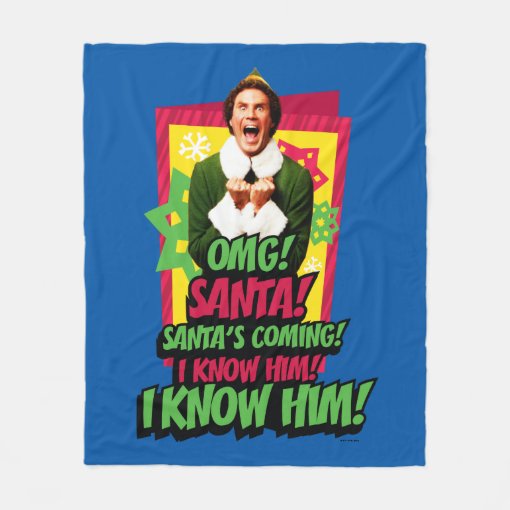 Buddy the Elf | OMG! Santa! Fleece Blanket | Zazzle