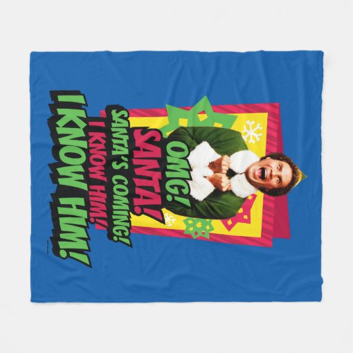 Buddy the Elf | OMG! Santa! Fleece Blanket | Zazzle