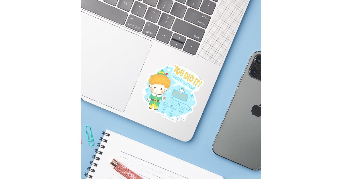 Buddy the Elf You Did It! Congratulations! Sticker | Zazzle