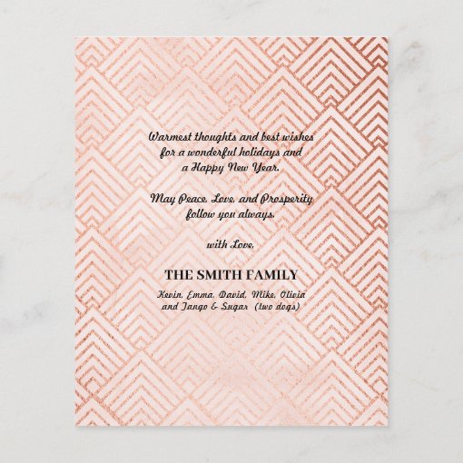 Budget 2023 Rose Gold Calendar Modern Photo Card | Zazzle