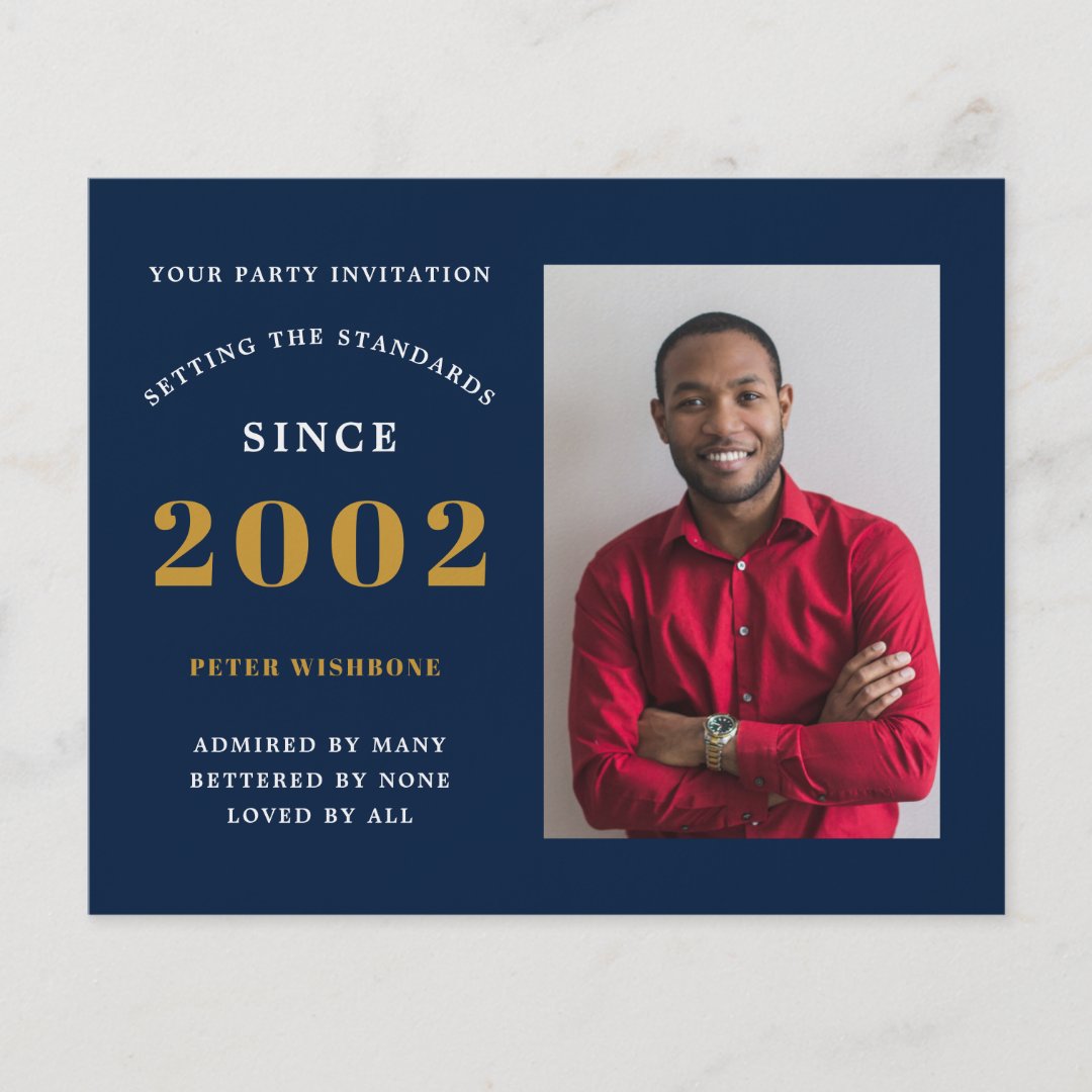 Budget 21st Birthday Invitation 2002 Name Photo Flyer | Zazzle