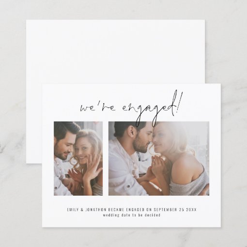 Budget 2 Photo We're Engaged Engagement Announce | Zazzle