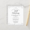 Budget 70th Anniversary Hearts Invitation | Zazzle