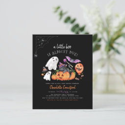Budget A Little Boo Spooky Halloween Baby Shower | Zazzle