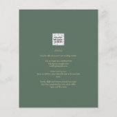 BUDGET All-in-1 Green Gold Wreath QR Code Wedding Flyer | Zazzle