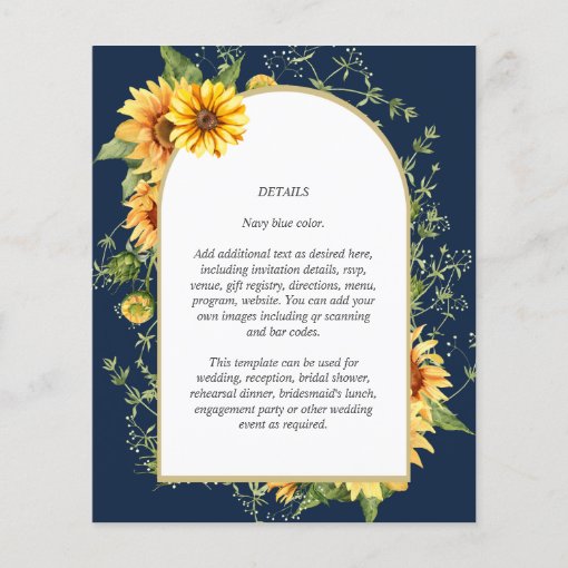 BUDGET All-in-1 Rustic Sunflowers Greenery Wedding Flyer | Zazzle
