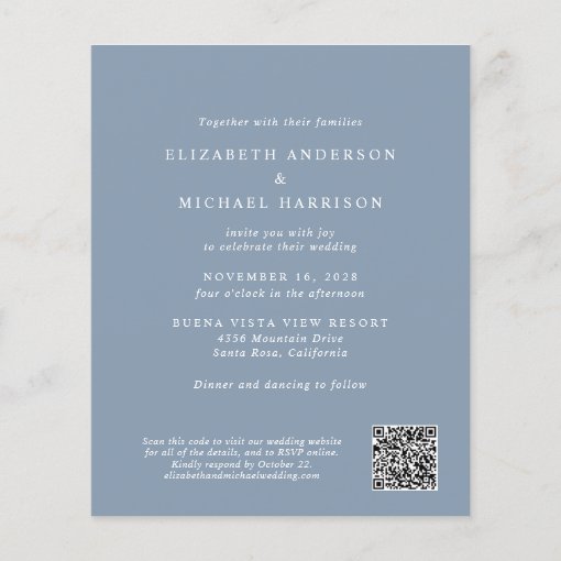 Budget Arch Photo QR Code Wedding Invitation | Zazzle