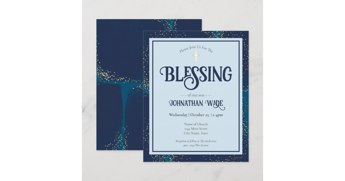 Budget Baby Blessing invitations Flyer | Zazzle