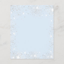 Budget Baby Shower baby blue boy silver glitter | Zazzle
