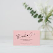 Budget baby shower script pink thank you enclosure card | Zazzle